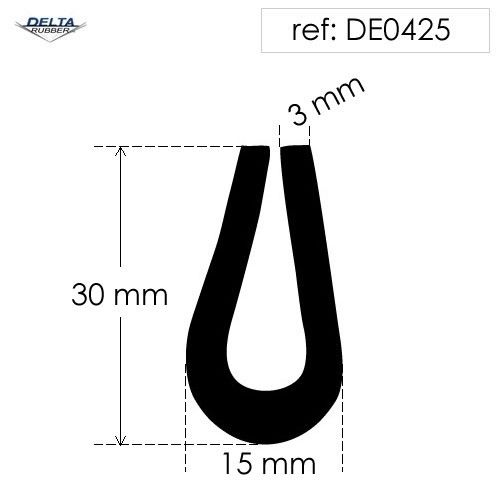 U channel rubber extrusions and rubber seals from Delta Rubber Limited ...