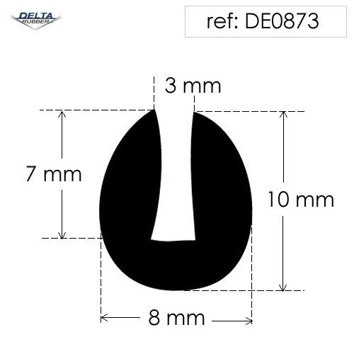 U channel rubber extrusions and rubber seals from Delta Rubber Limited ...