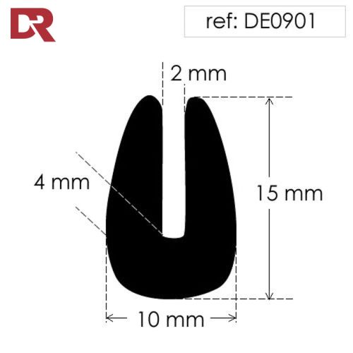 U channel rubber extrusions and rubber seals from Delta Rubber Limited ...