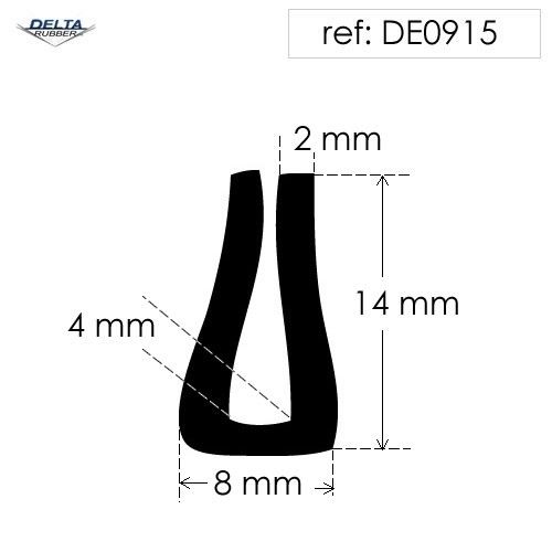 U channel rubber extrusions and rubber seals from Delta Rubber Limited ...