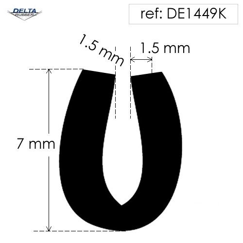U channel rubber extrusions and rubber seals from Delta Rubber Limited ...