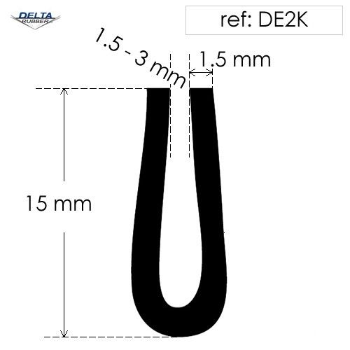 U channel rubber extrusions and rubber seals from Delta Rubber Limited ...