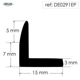 Rubber angle section